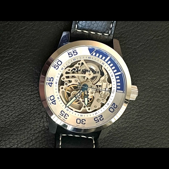 Android | Accessories | Android Rare Automatic Skeleton Leather Mens ...